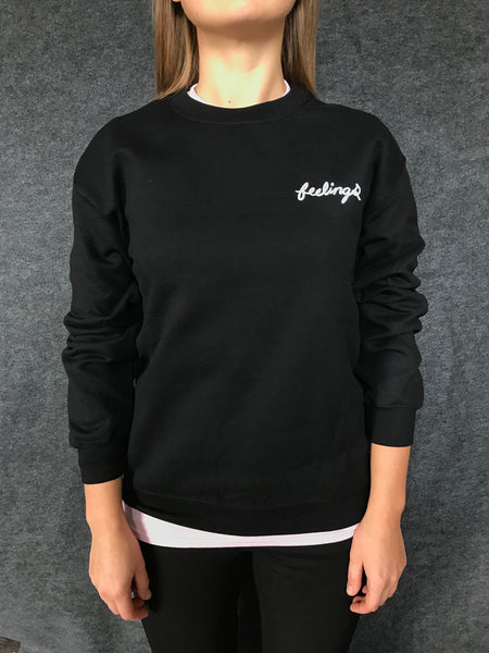 FEELINGS: HAND on black fleece pullover – TIMBERPS